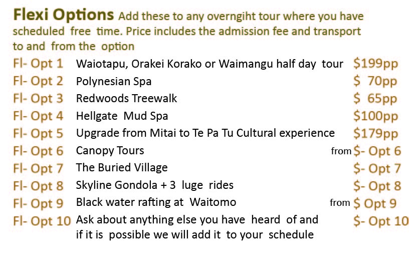 flexi options for web - FlexiToursNZ